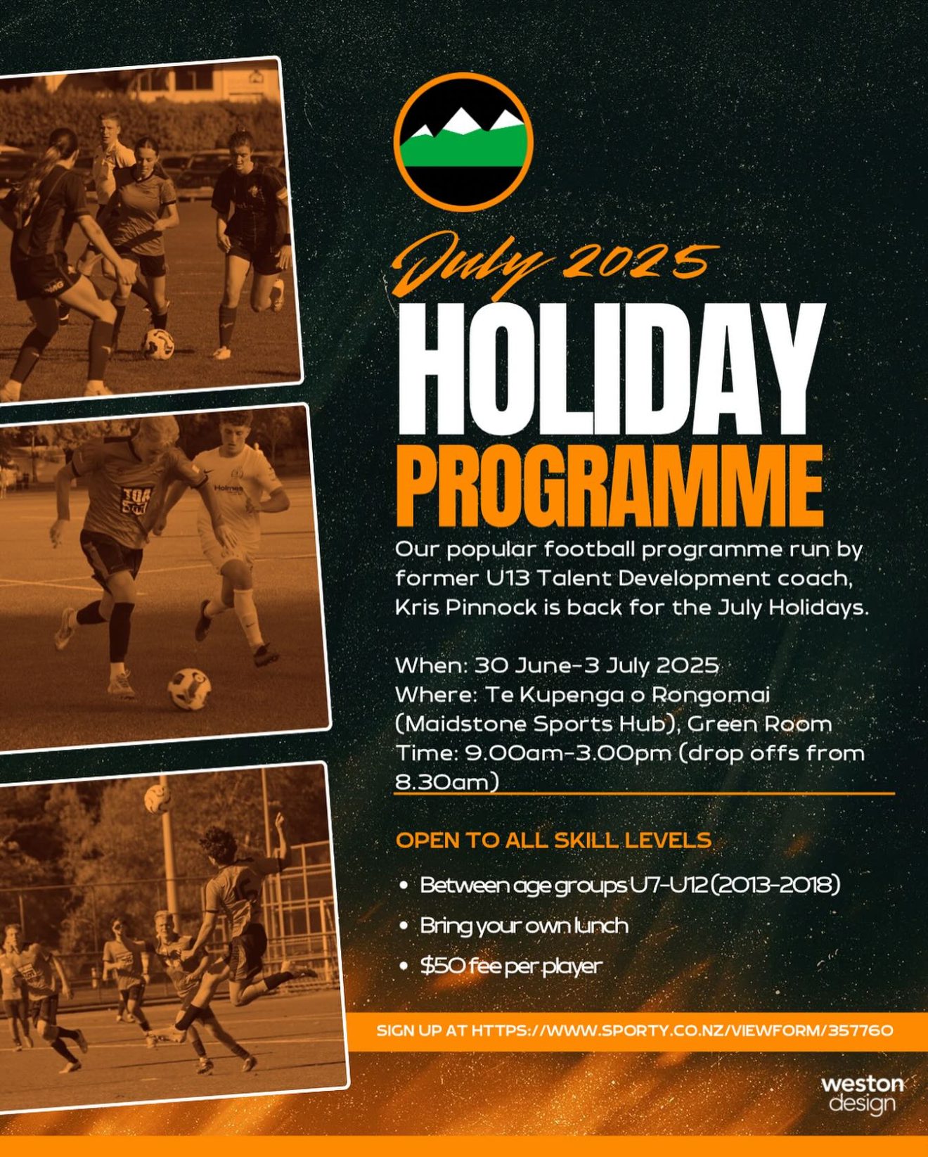 July School Holiday Programme - Upper Hutt City Football